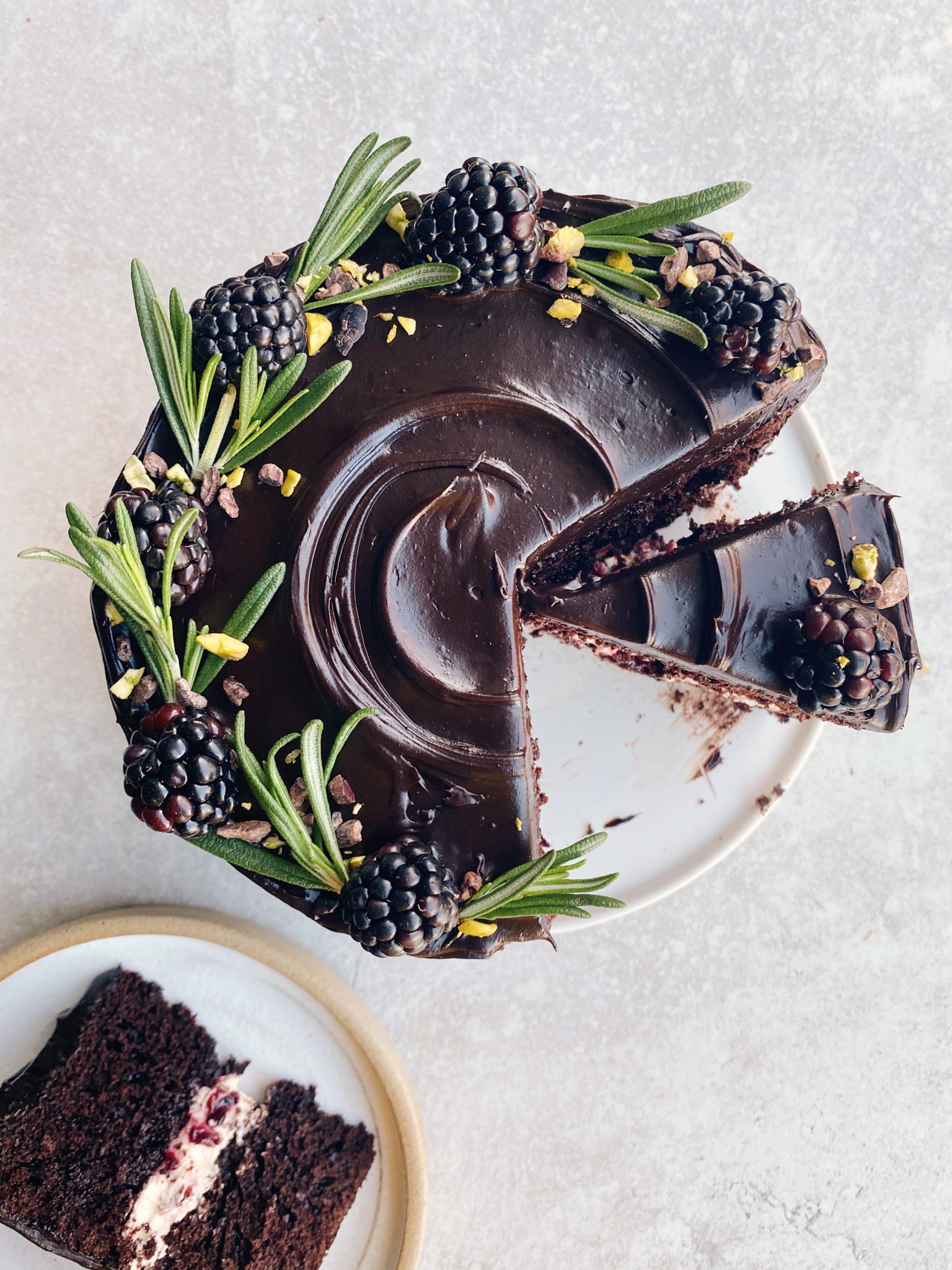 Chocolate Fudge & Blackberry Cake - Another Pantry