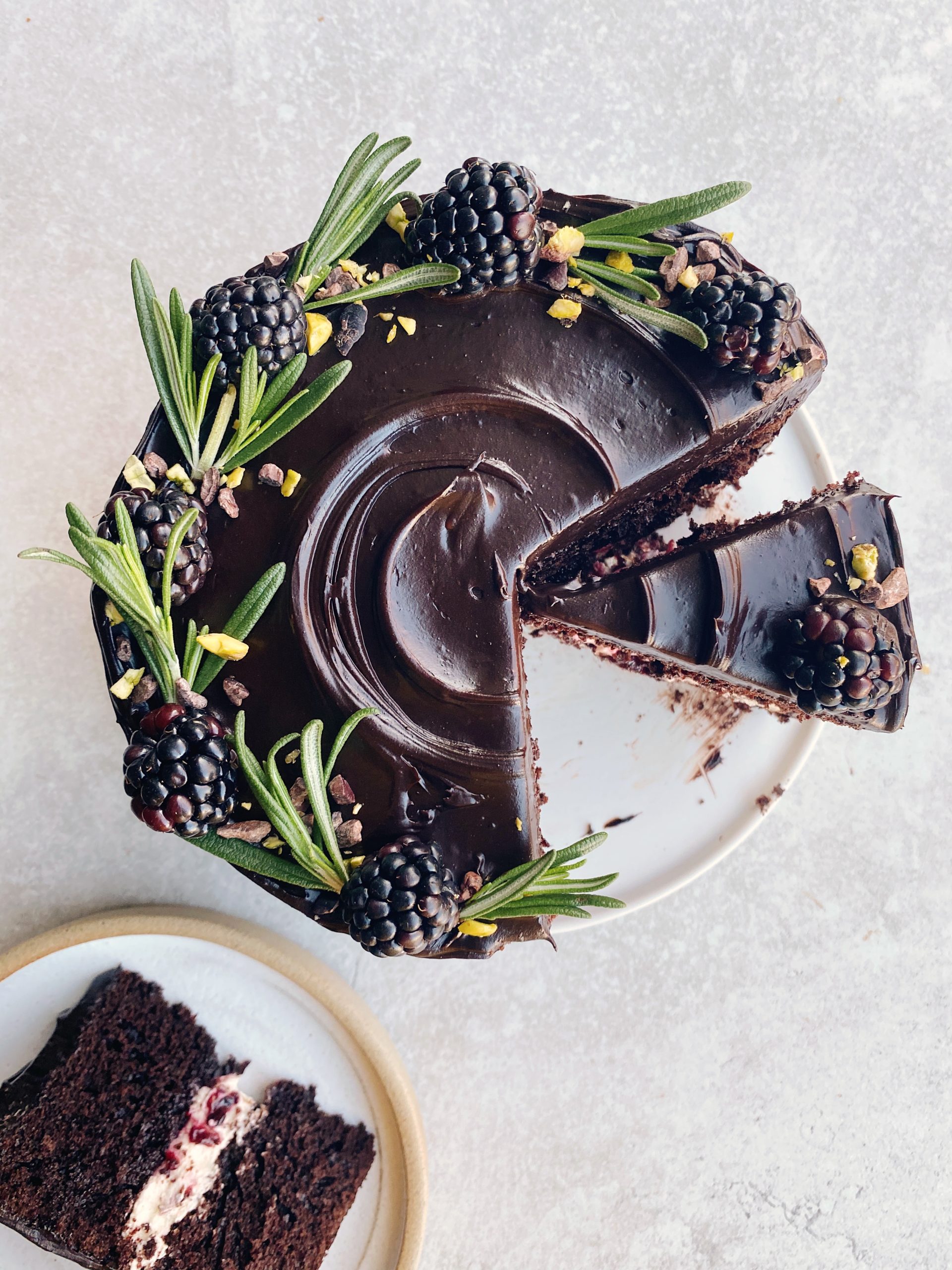Chocolate Fudge & Blackberry Cake - Another Pantry