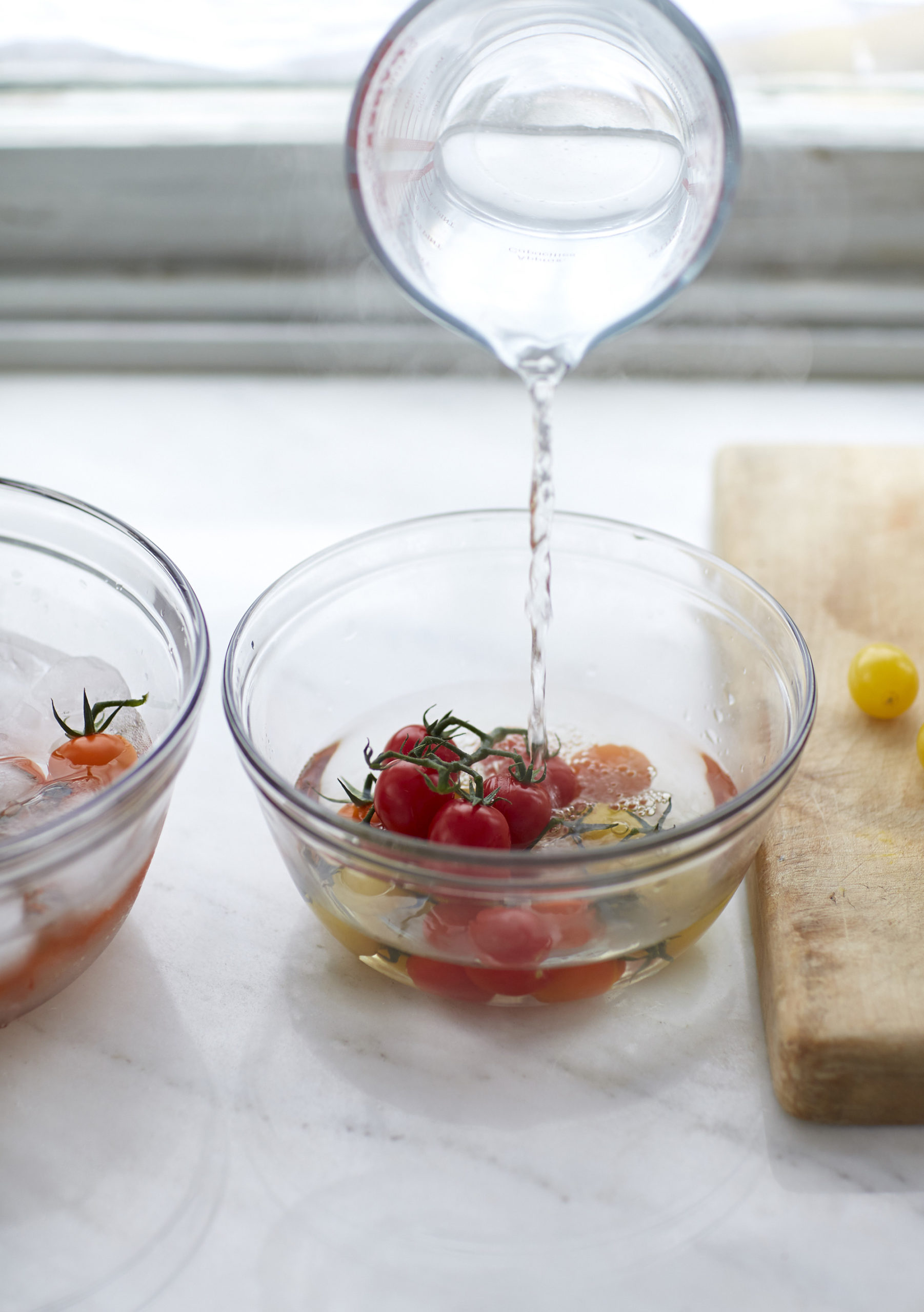 Skinned Tomatoes with Borlotti and Goat’s Curd - Another Pantry